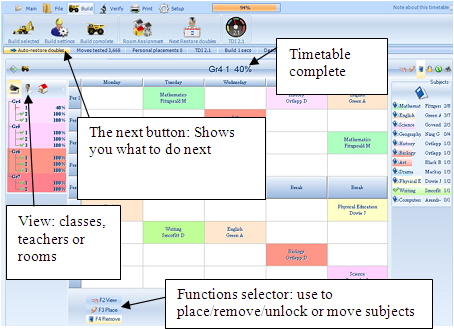 Timetable Screen